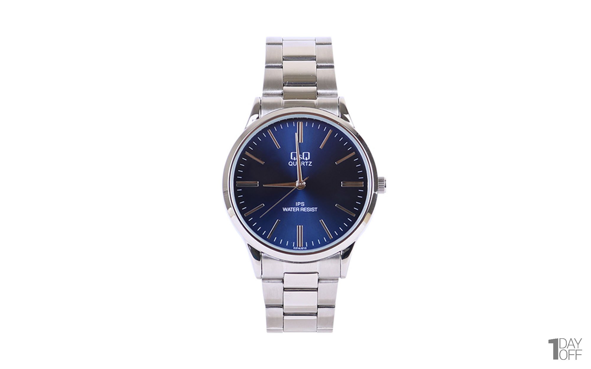 خرید ساعت کیو اند کیو (Q&Q) مدل C214J212Y بند استیل با صفحه سورمه ای - عمده و خرده - وان دی آف